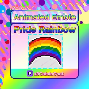 Animated Pixel Rainbow Pride Flag Emote - Etsy