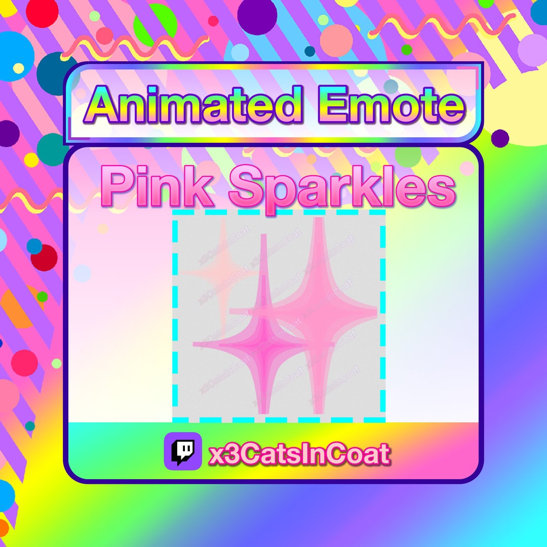 Animated Pink Sparkles Emote - Etsy