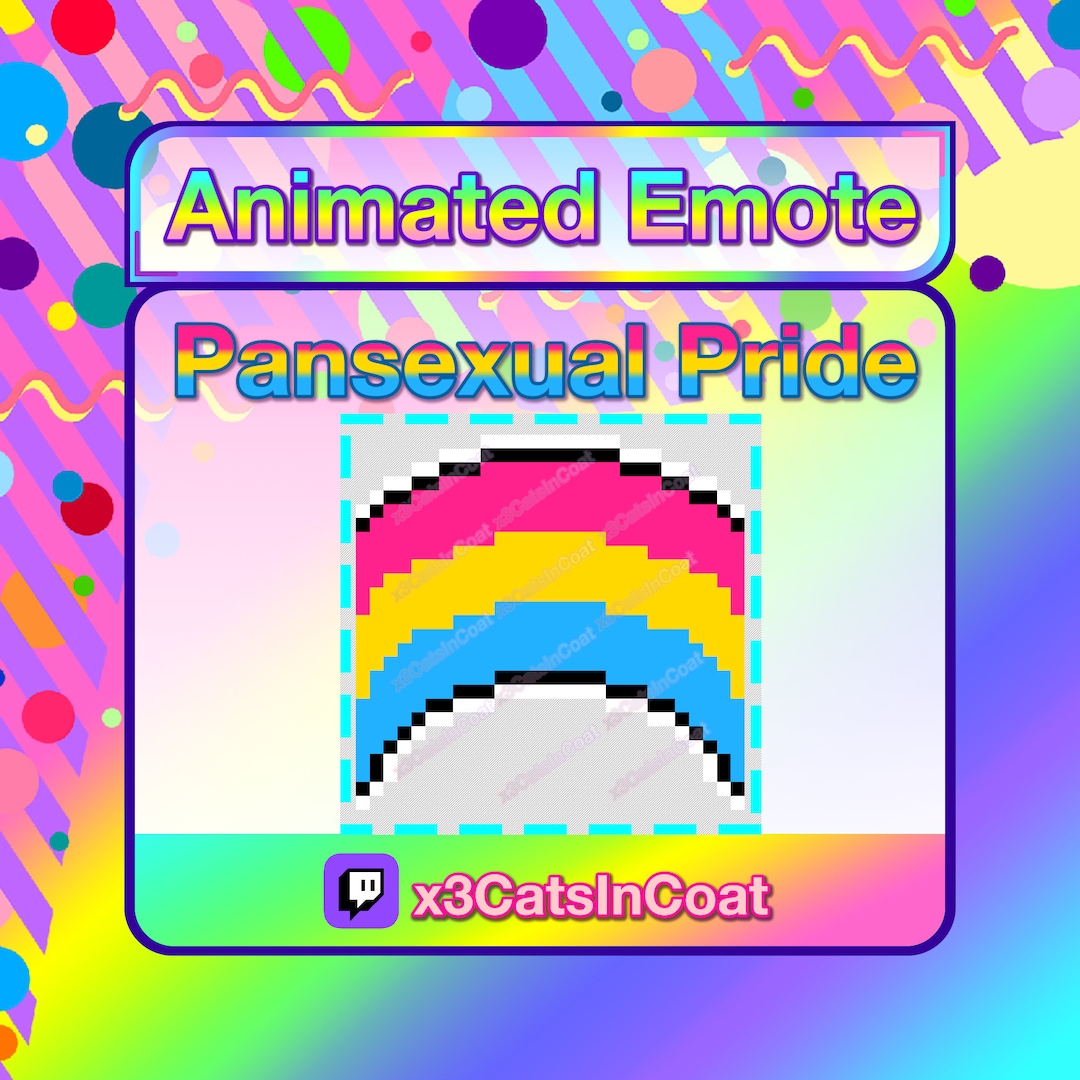 Animated Pansexual Pixel Pride Flag Emote - Etsy