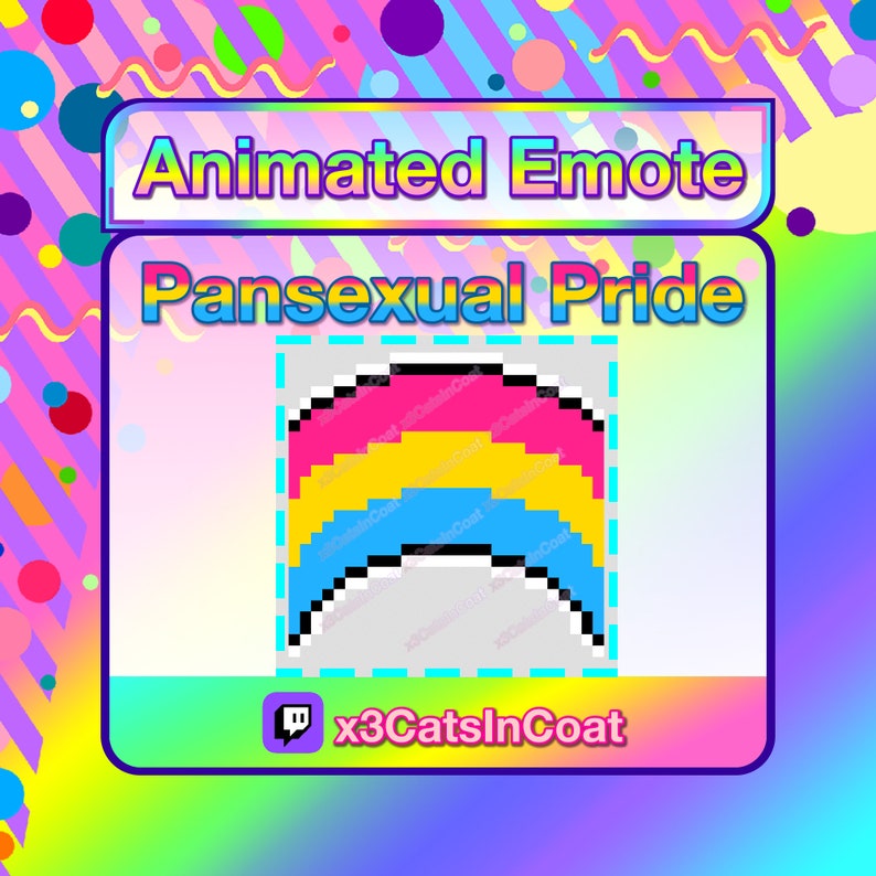 Animated Pansexual Pixel Pride Flag Emote - Etsy