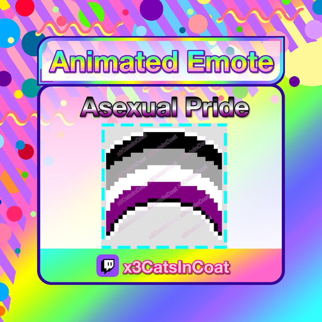 Animated Asexual Pixel Pride Flag Emote - Etsy