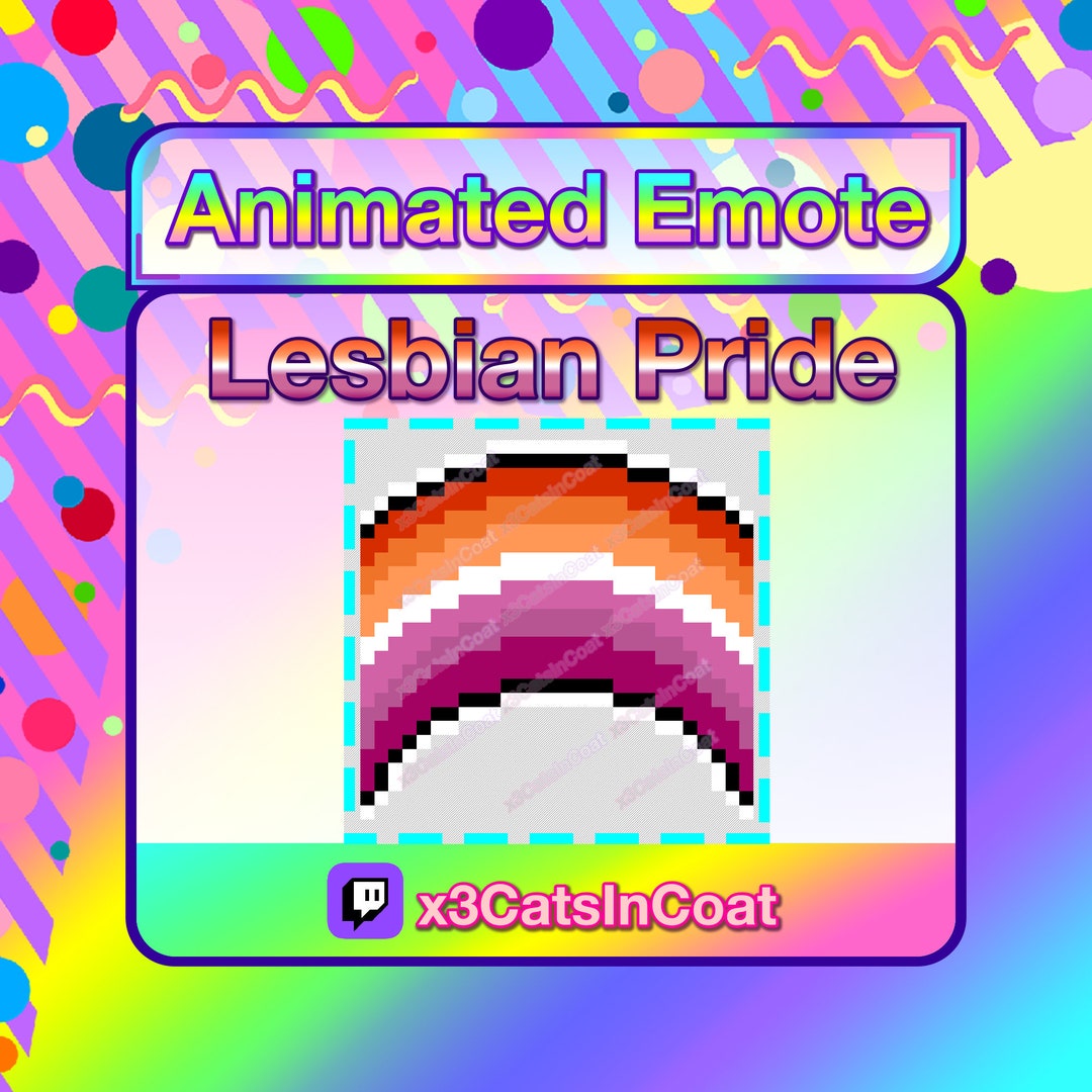 Animated Lesbian Pixel Pride Flag Emote - Etsy