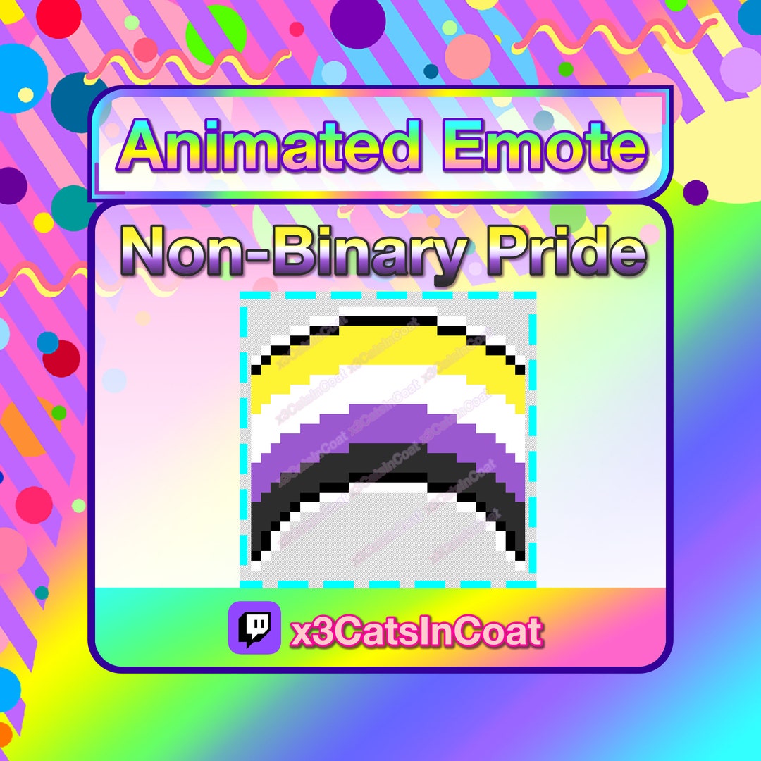Animated Nonbinary Pixel Pride Flag Emote - Etsy
