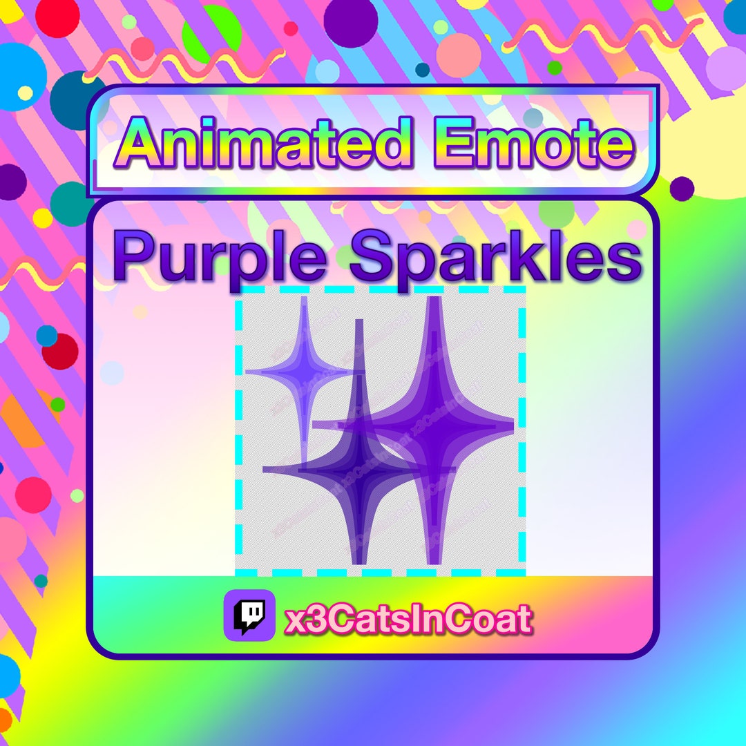 Animated Purple Sparkles Emote - Etsy