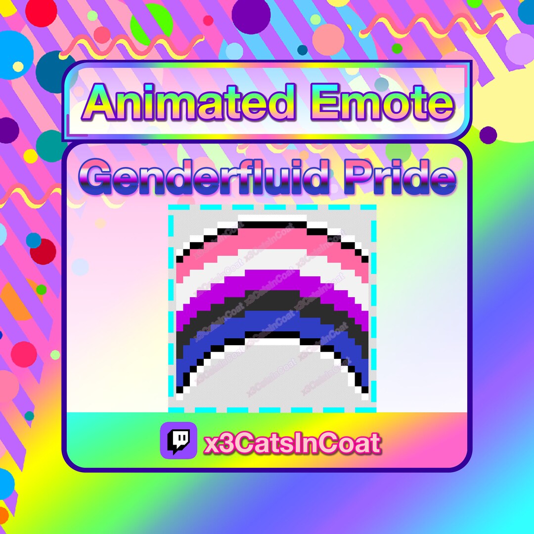 Animated Genderfluid Pixel Pride Flag Emote - Etsy