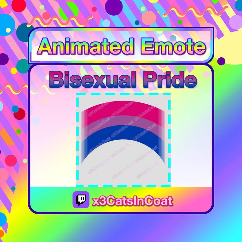 Animated Bisexual Pride Flag Emote - Etsy