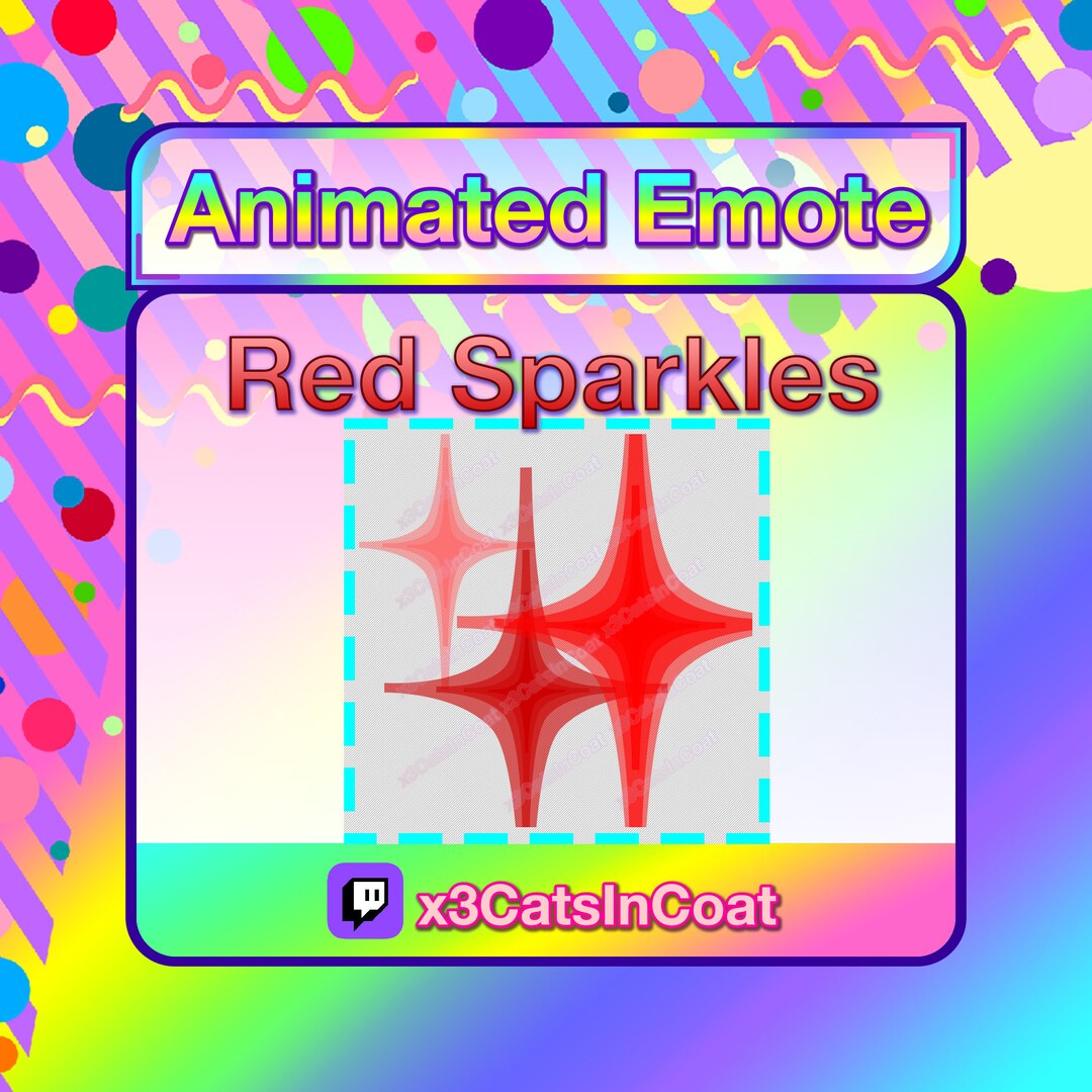Animated Red Sparkles Emote - Etsy