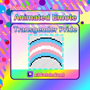 Animated Transgender Pixel Pride Flag Emote - Etsy