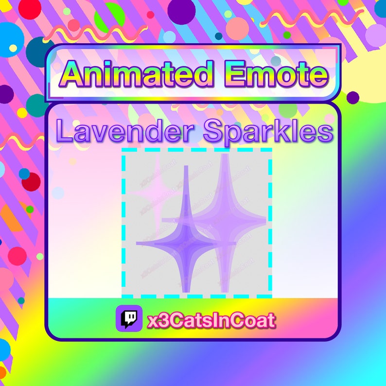 Animated Lavender Sparkles Emote - Etsy