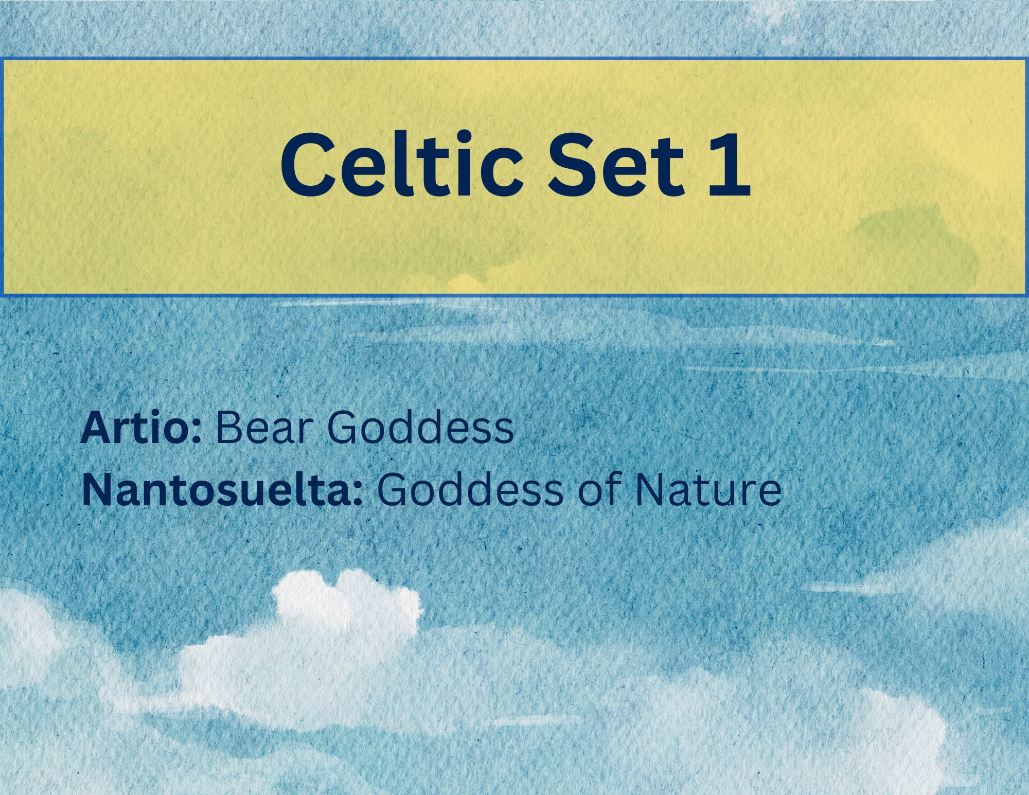 Deity Divination Cards Celtic Set 1 - Etsy