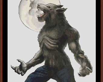 Werewolf Cross Stitch | Etsy