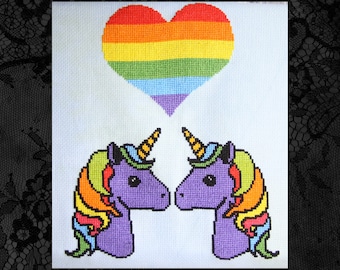 Unicorn cross stitch | Etsy