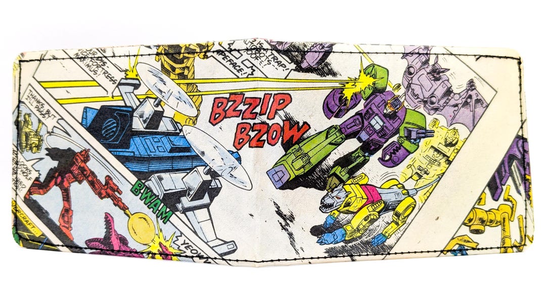 Vintage Transformers Wallet - Comic Book Wallet - 1980s - Etsy