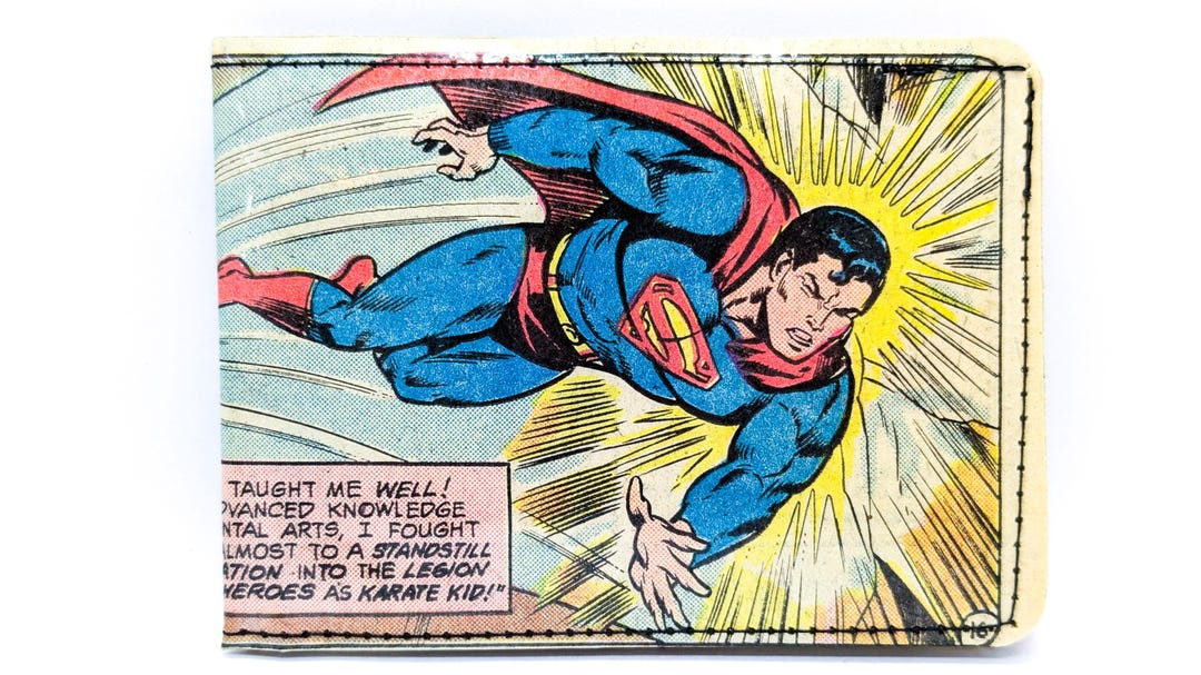 Vintage Superman Wallet - Vintage Justice League Wallet - Comic Book ...