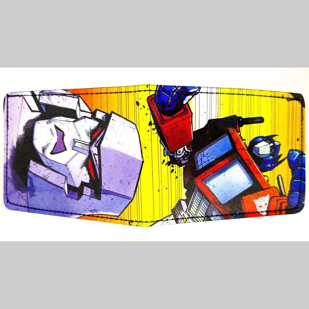 Transformers Wallet Optimus Prime and Megatron Wallet Comic Book Wallet ...
