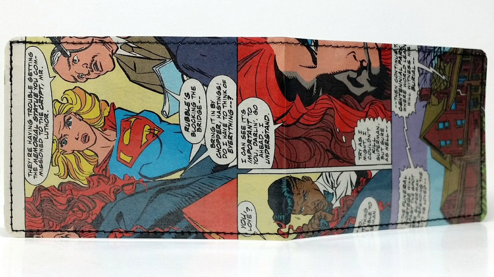 Sewn Comic Book Wallet Supergirl Design 8 | Etsy