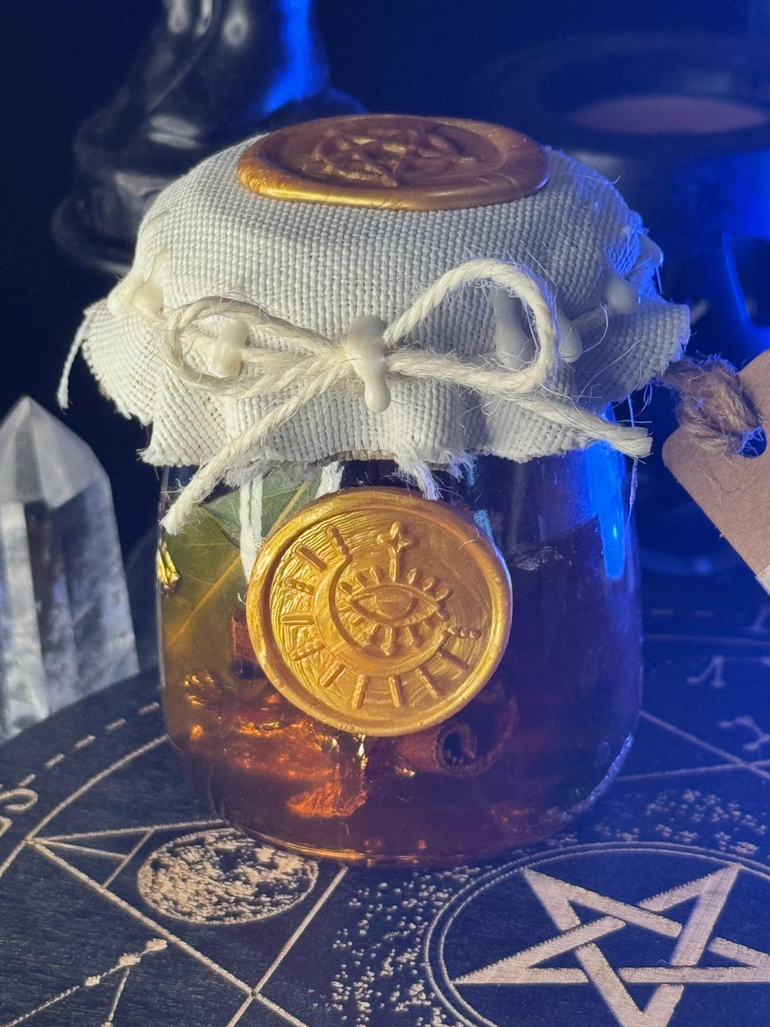 Money Honey Spell Jar Prosperity & Abundance Witch Bottle Wiccan Altar ...