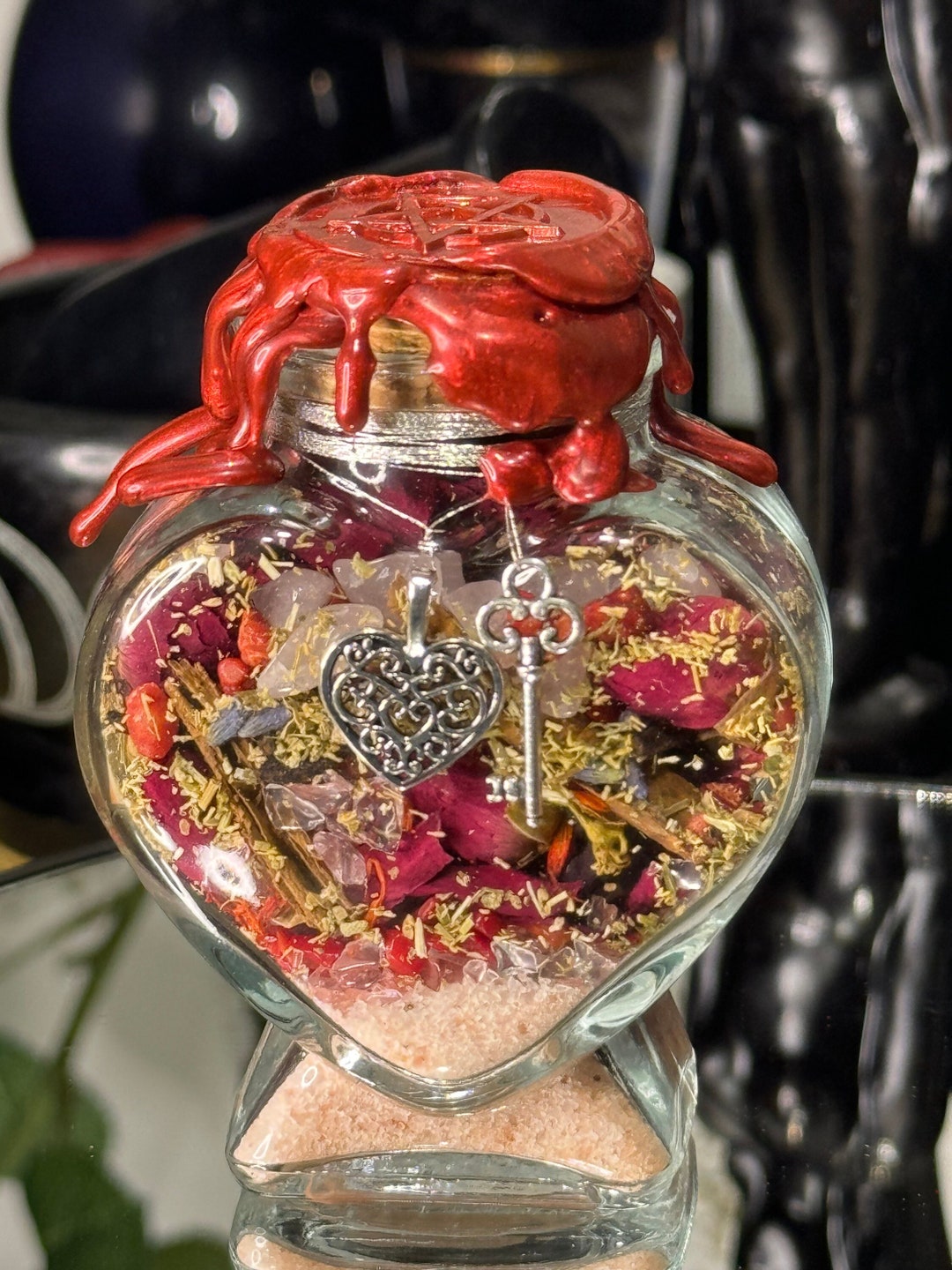Powerful Love Potion Spell Jar Witch Bottle - Key to My Heart - Lust - Etsy