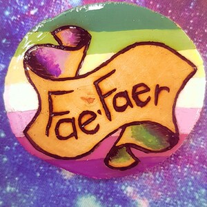 Fae/faer Pronoun Pin, Faegender Pride Flag, Genderfae Flag, Neopronoun ...