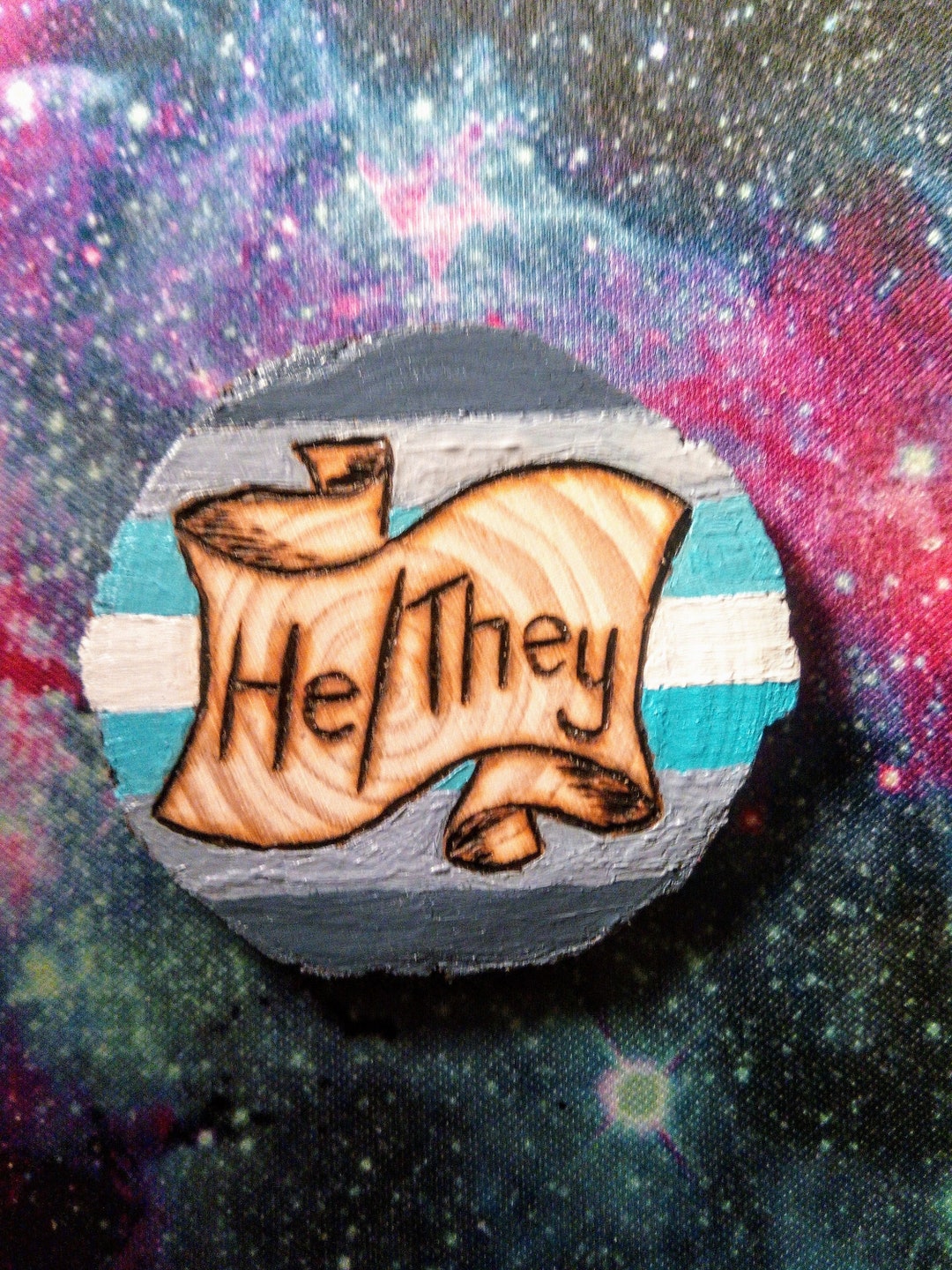 Demiboy Pin, Demiboy Flag, Pronoun Badge, Transmasculine Pin, He Him ...