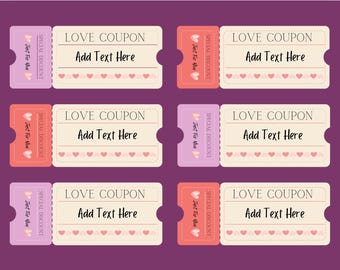 Customizable Love Coupon, Valentines Day - Etsy