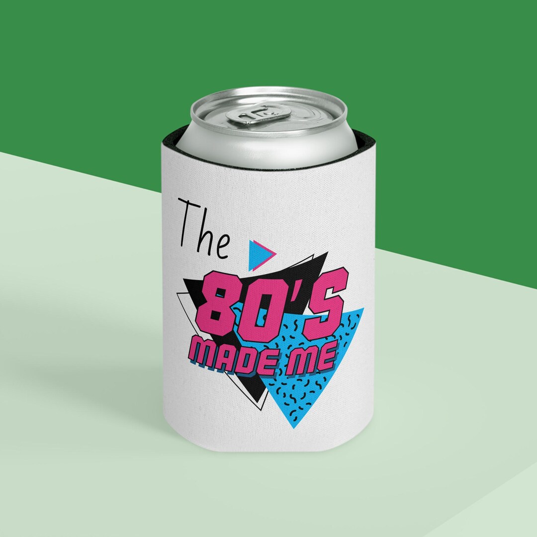 Retro 80's Can Cooler Vintage Themed Beverage Insulator Party Favor ...
