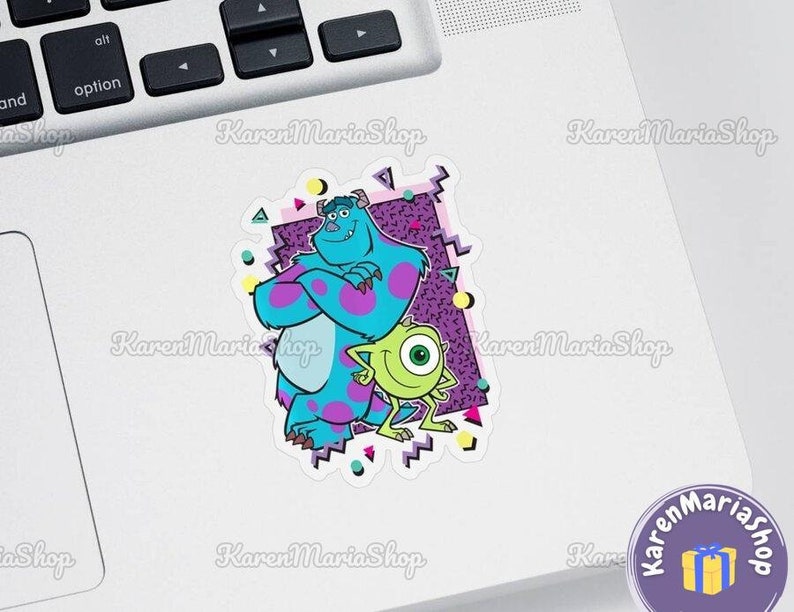 Disney Pixar Sully and Mike Monsters Inc Movie Sticker, Disney 90s ...