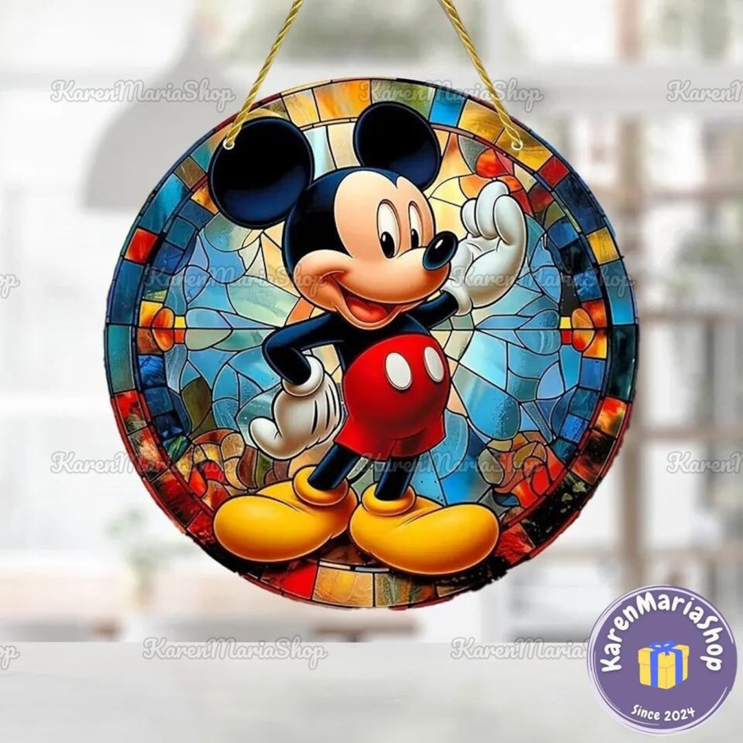 Mickey Mouse Acrylic Window Decor, Disney Mickey Acrylic Suncatcher ...
