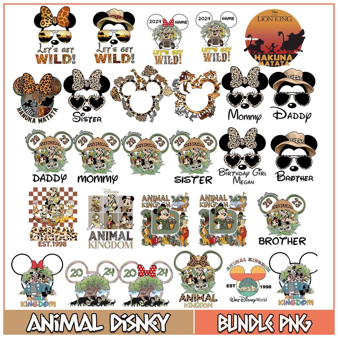Animal Kingdom Bundle Png, Family Trip Png, Animal Kingdom Shirt Png ...