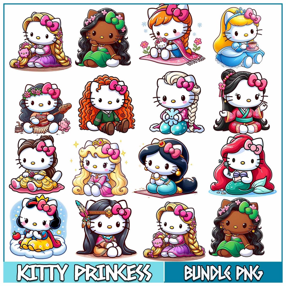 Kitty Princess, PNG Download, Sumblimation, DTF Design, Digital ...