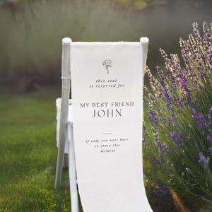 Memorial Best Friend Sign, Wedding Linen Fabric Sign, in Memory of ...