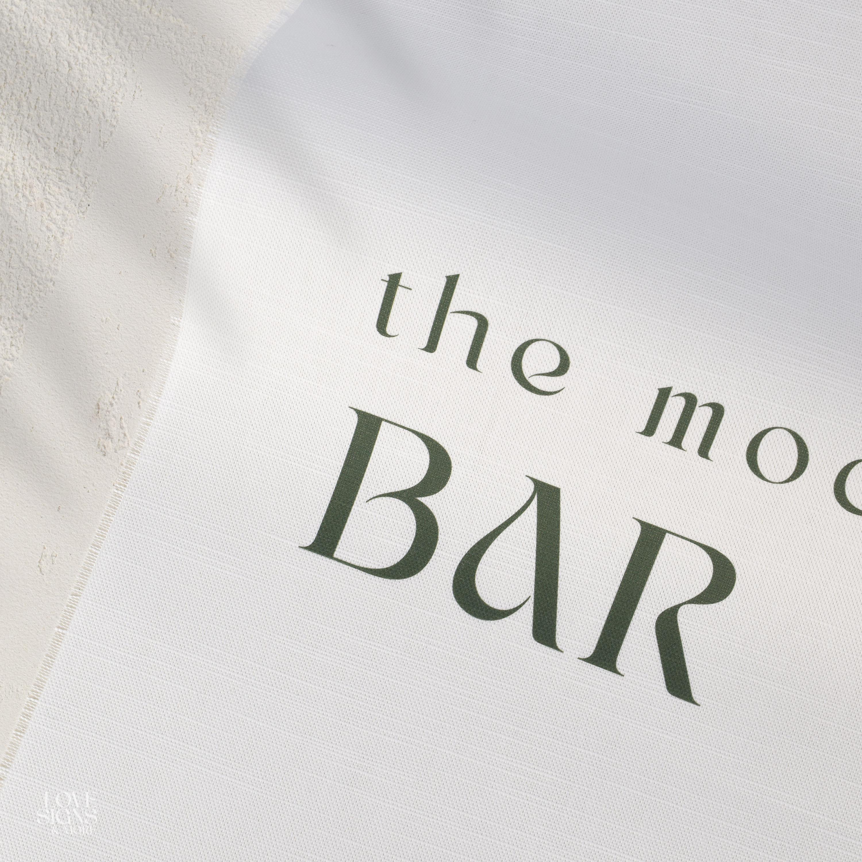 Custom Linen Mocktail Bar Sign, Personalized Wedding Bar Menu Banner ...