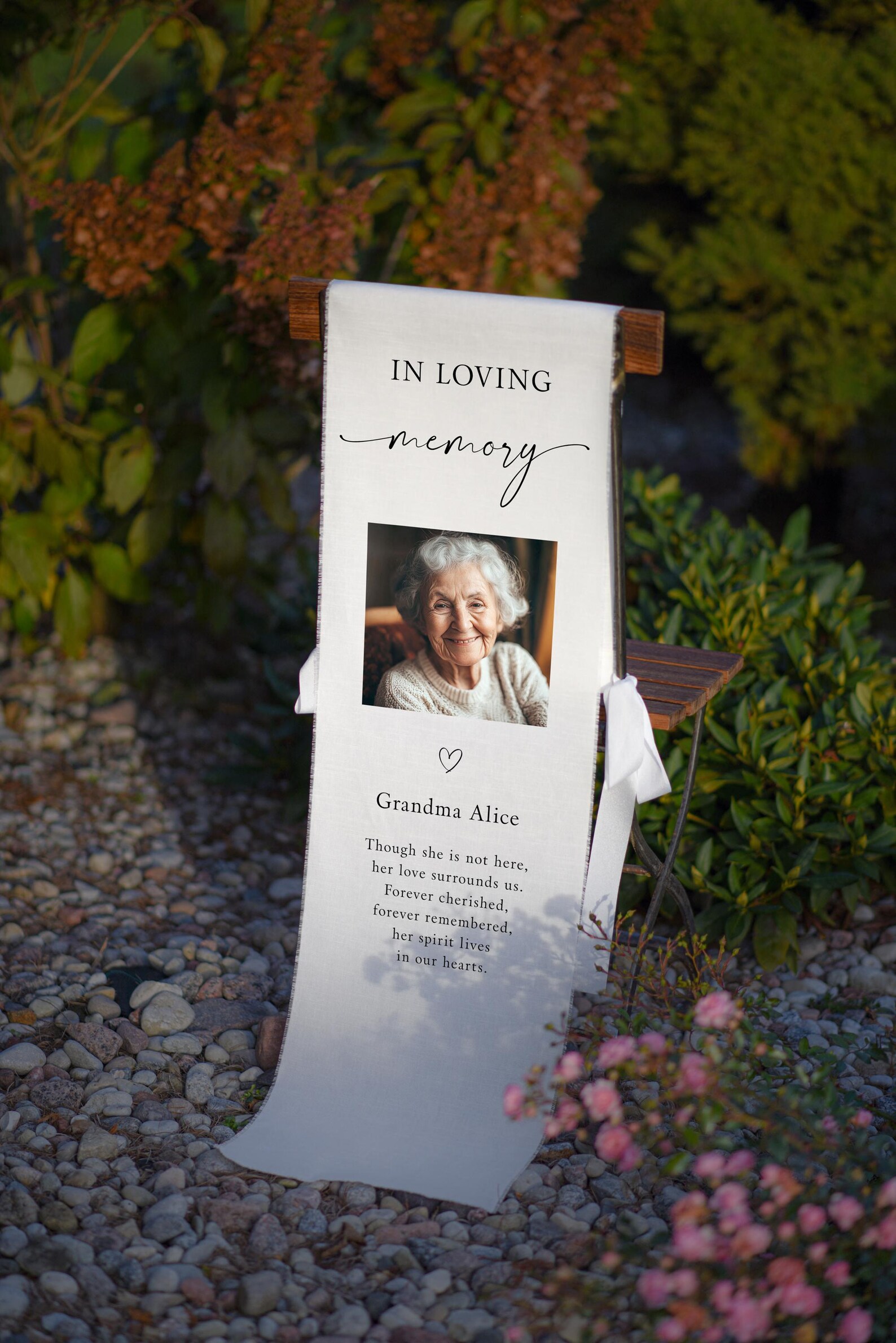 Wedding Memorial Photo Sign Custom in Loving Memory Banner Picture ...
