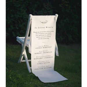 Custom in Loving Memory Wedding Sign Personalised Premium Fabric ...