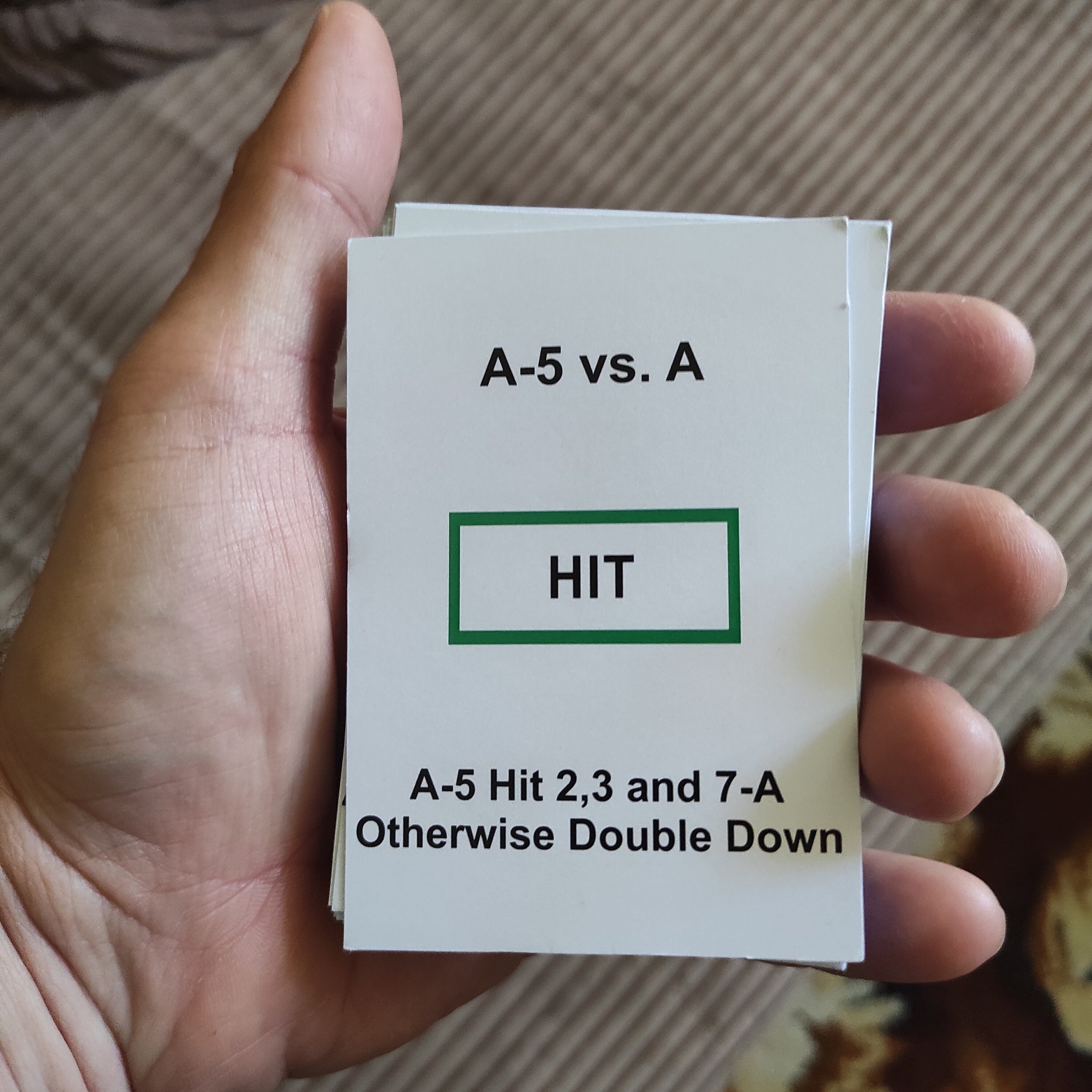 Blackjack Basic Strategy Flashcards: Printable Full Color (PDF Download) - Etsy