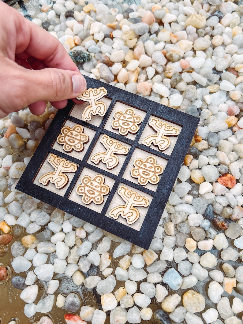 Tik Tak Tó Taíno, Custom Tic Tac Toe, Coffee Table Decor, Juego, Game ...