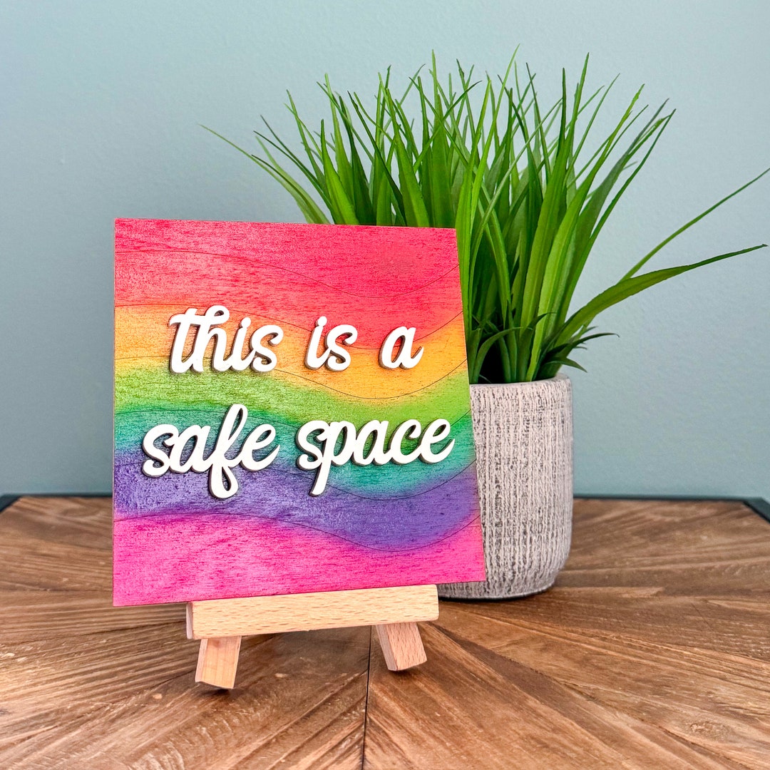This is a Safe Space Sign, Teacher Desk Decor, Business Decor, Ally ...