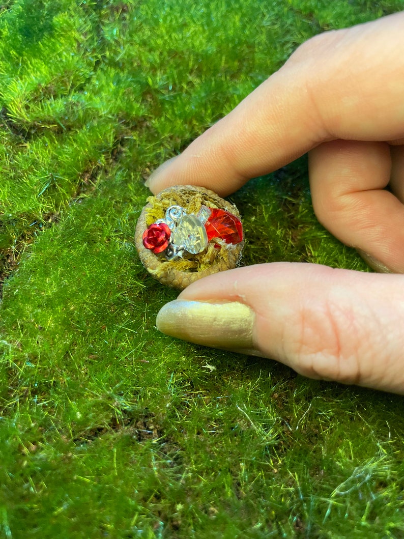Ruby’s Treasure Chest- A Fairy Treasure Set Inside a Real Acorn Top! - Etsy