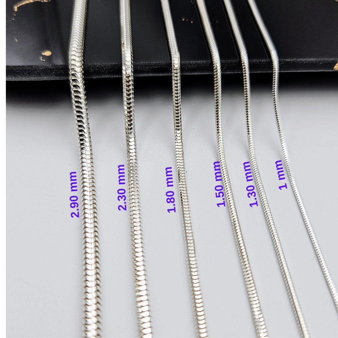 Sterling Silver Snake Chain Necklace: Women's 925 Silver Choker - Etsy