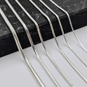 Sterling Silver Snake Chain Necklace: Women's 925 Silver Choker - Etsy