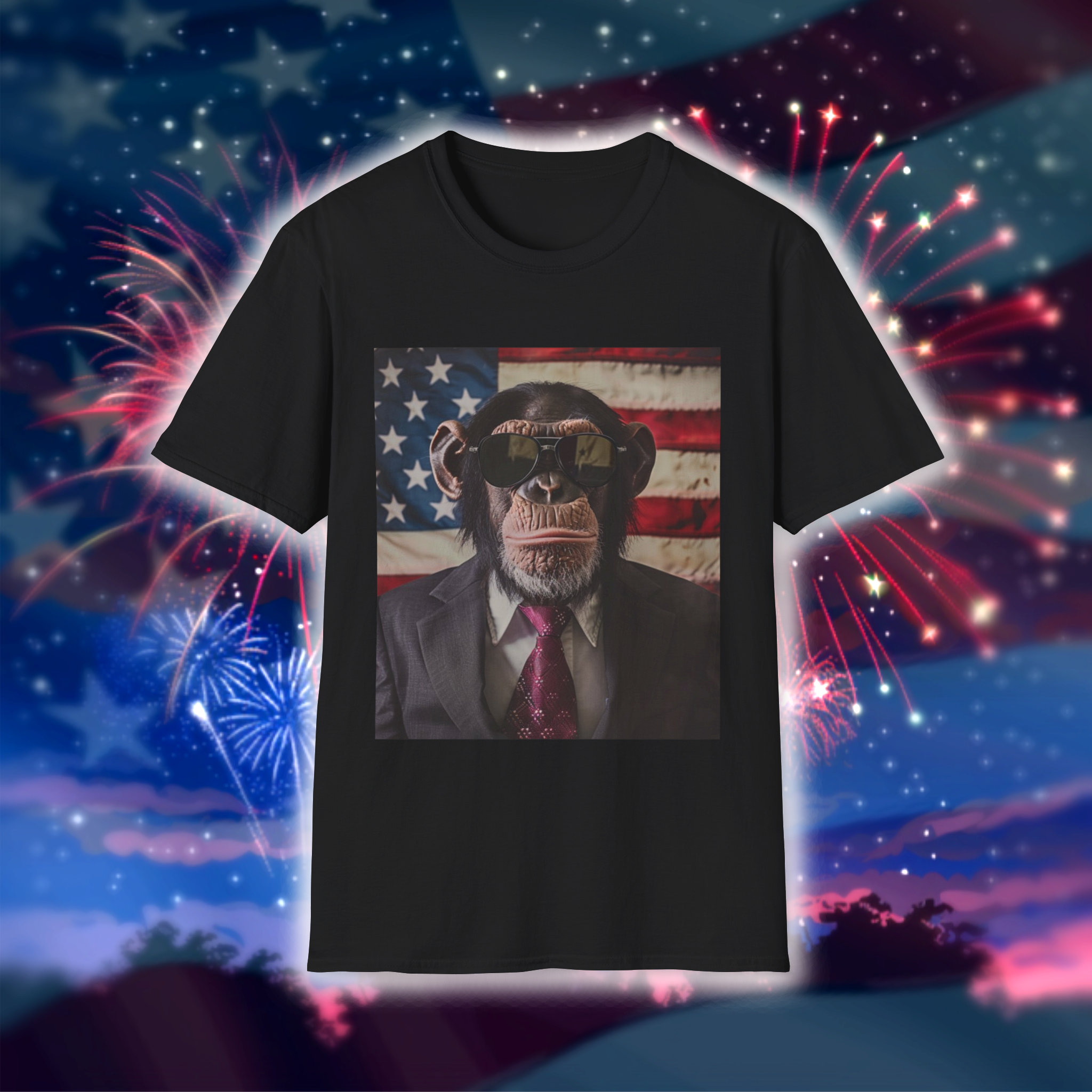 Monkey President Shirt, 4th of July, 2024 Election, Funny Political ...
