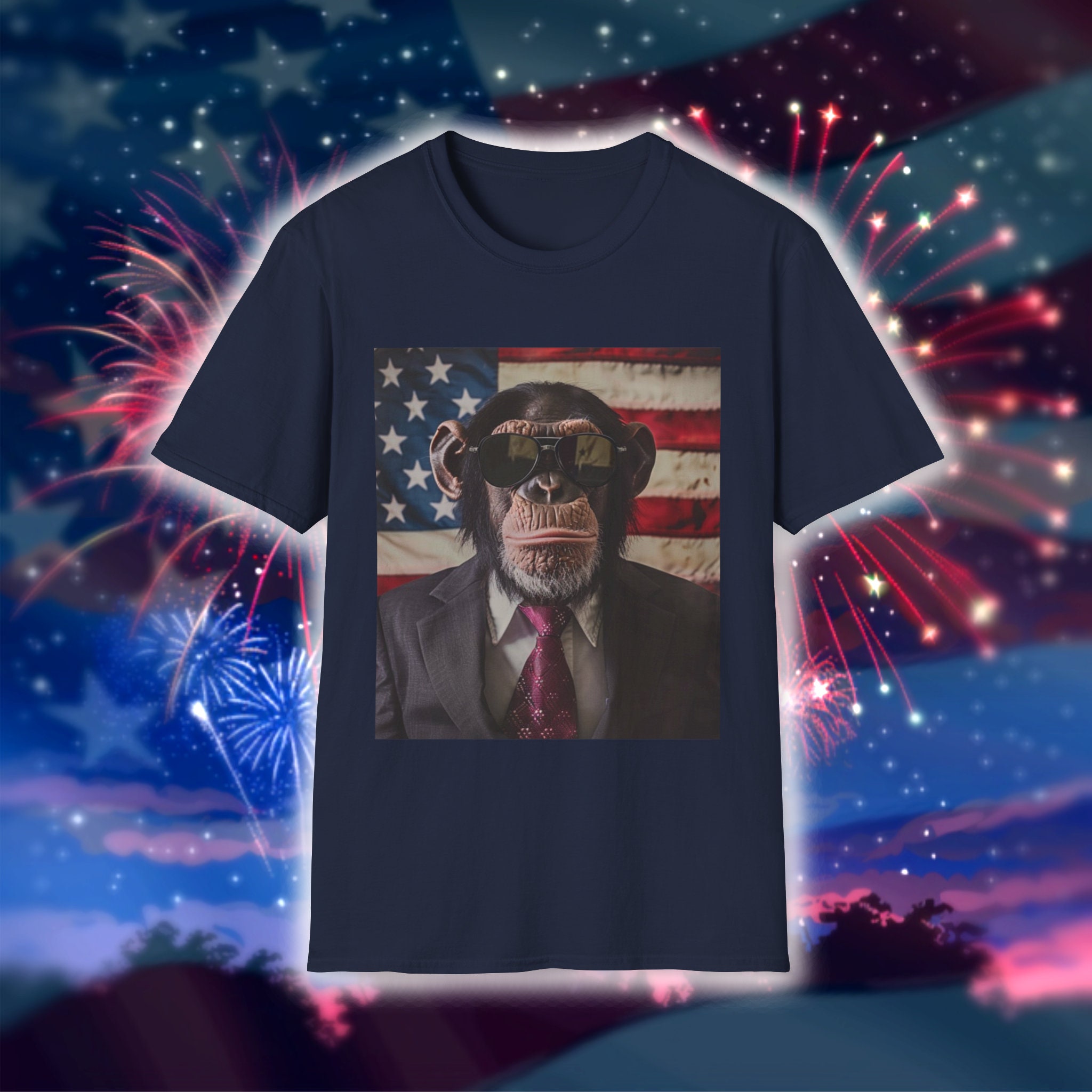 Monkey President Shirt, 4th of July, 2024 Election, Funny Political ...