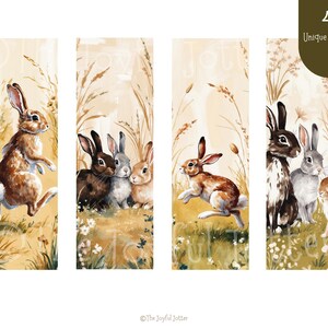 Rabbit Lovers Bookmarks Reader Bunny Digital Printable Bookmarks ...