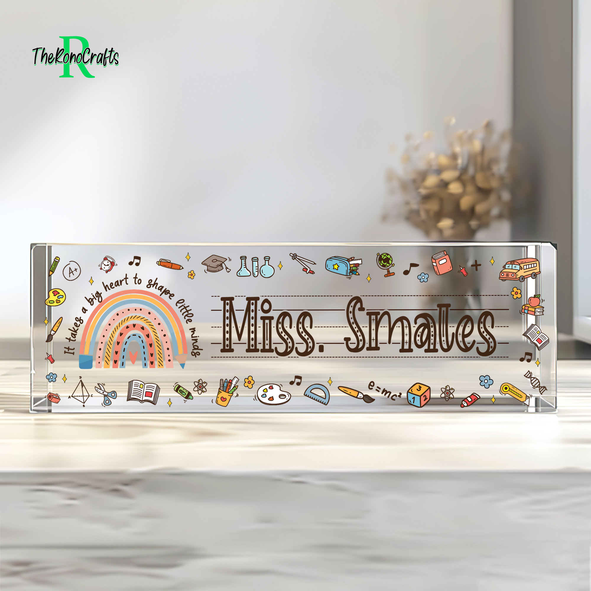 Personalized Teacher Desk Name Plate, Teacher Name Plate, Personalized ...