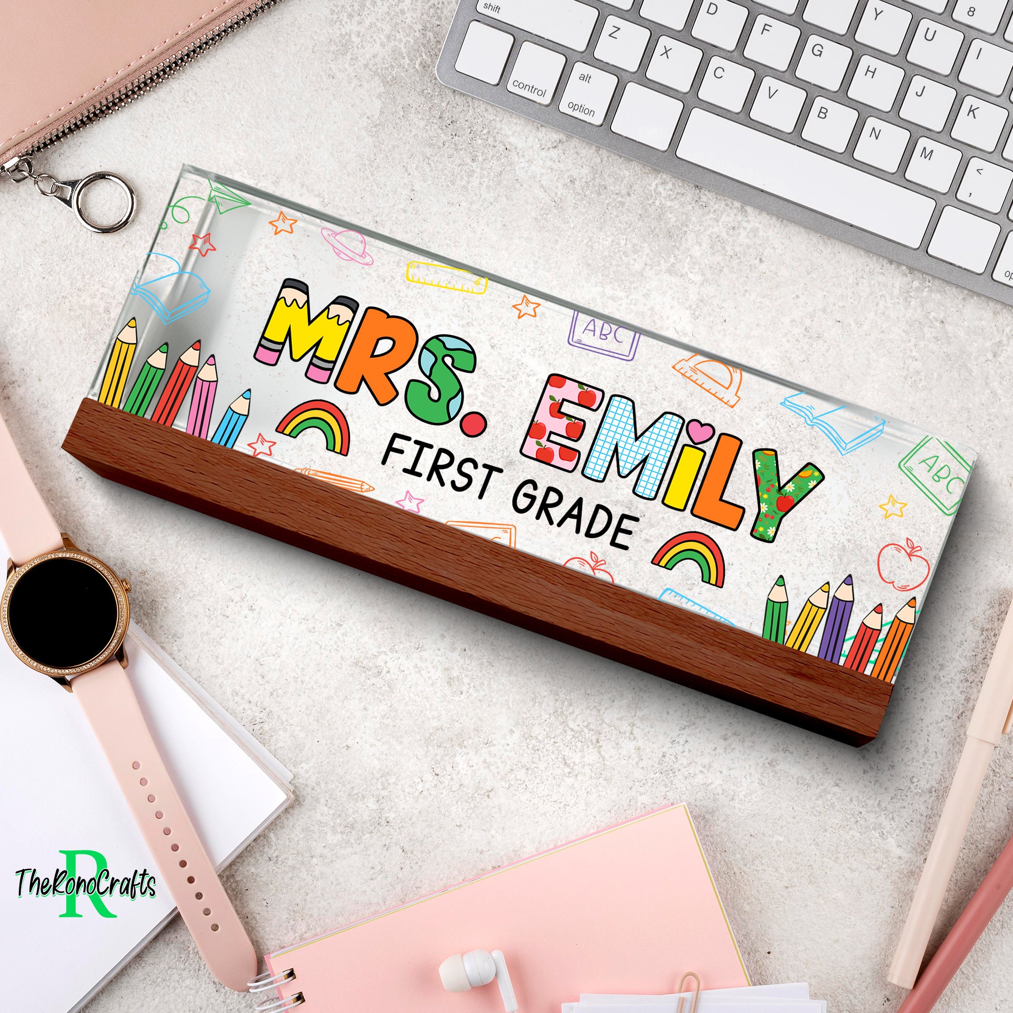Custom Teacher Desk Name Plate, Teacher Name Plate, Personalized Name ...