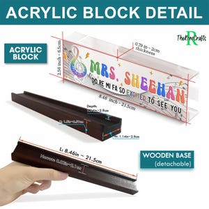 Personalized Music Teacher Desk Name Plate, Cute Classroom Decor ...