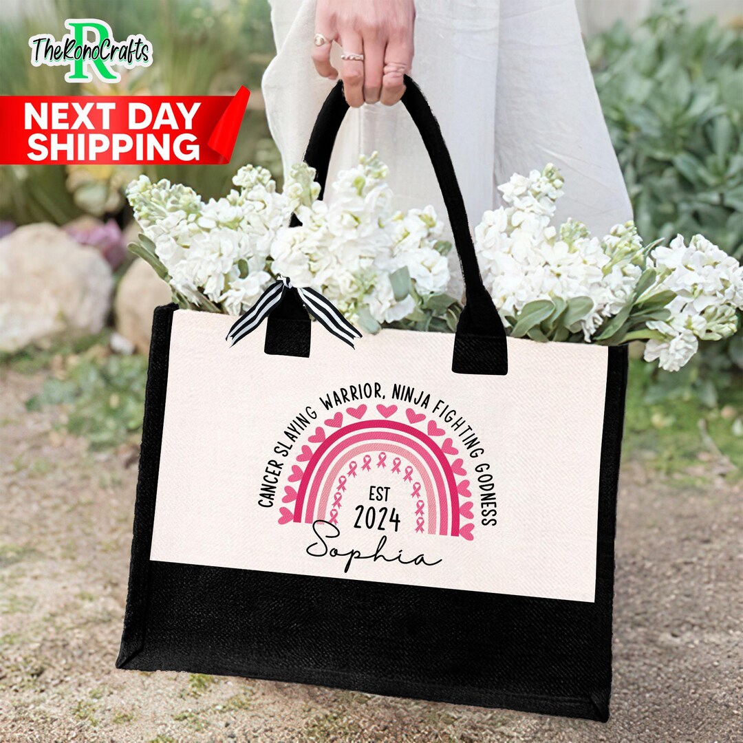 Custom Cancer Support Bag, Fight Cancer Tote Bag, Cancer Awareness Tote ...
