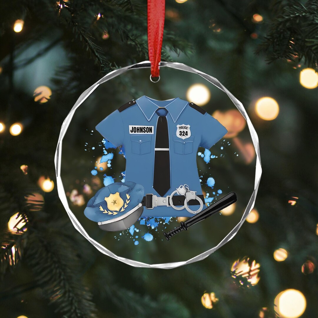 Personalized Police Uniform Ornament, Custom Police Ornament, Police ...