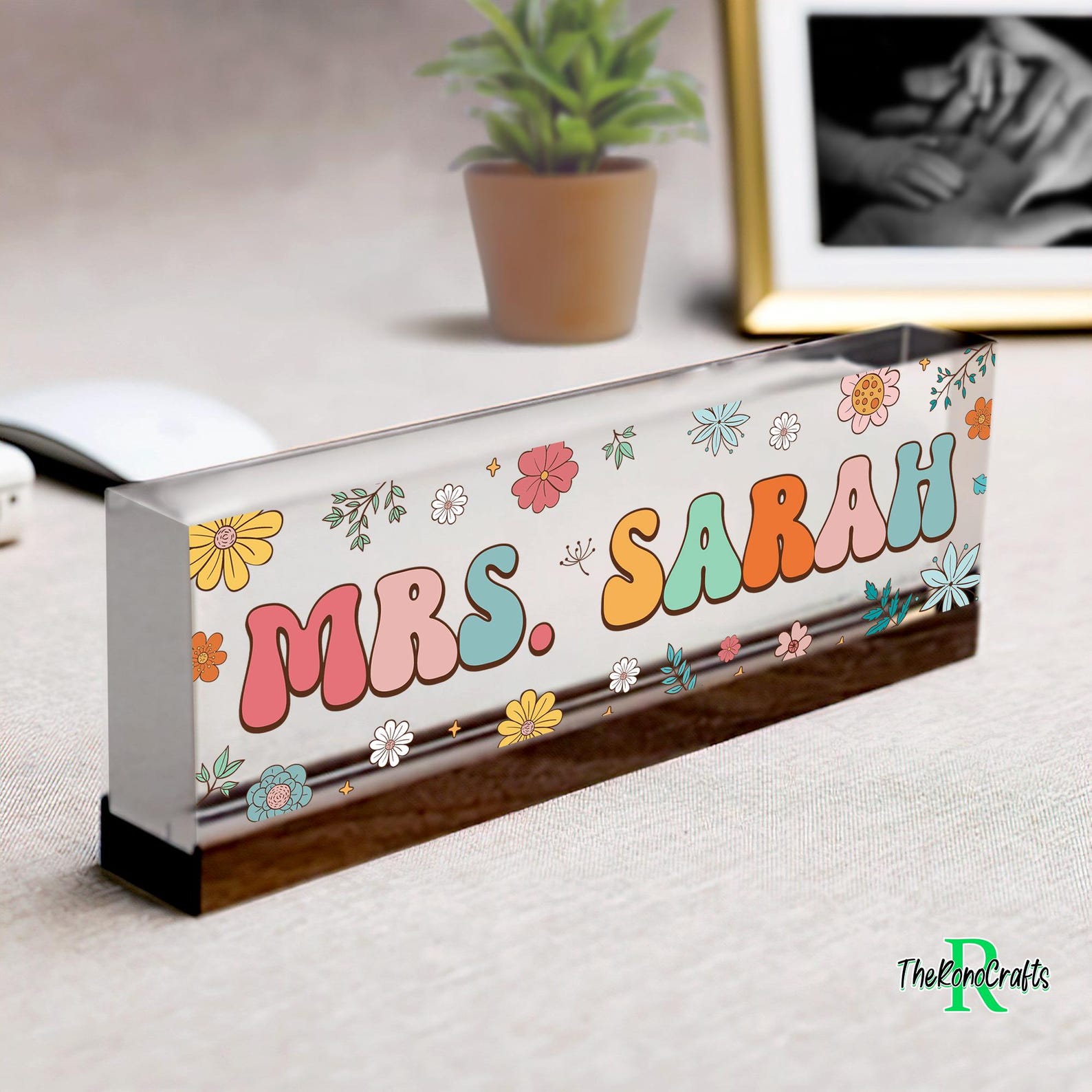 Custom Teacher Desk Name Plate, Teacher Name Plate, Personalized Name ...