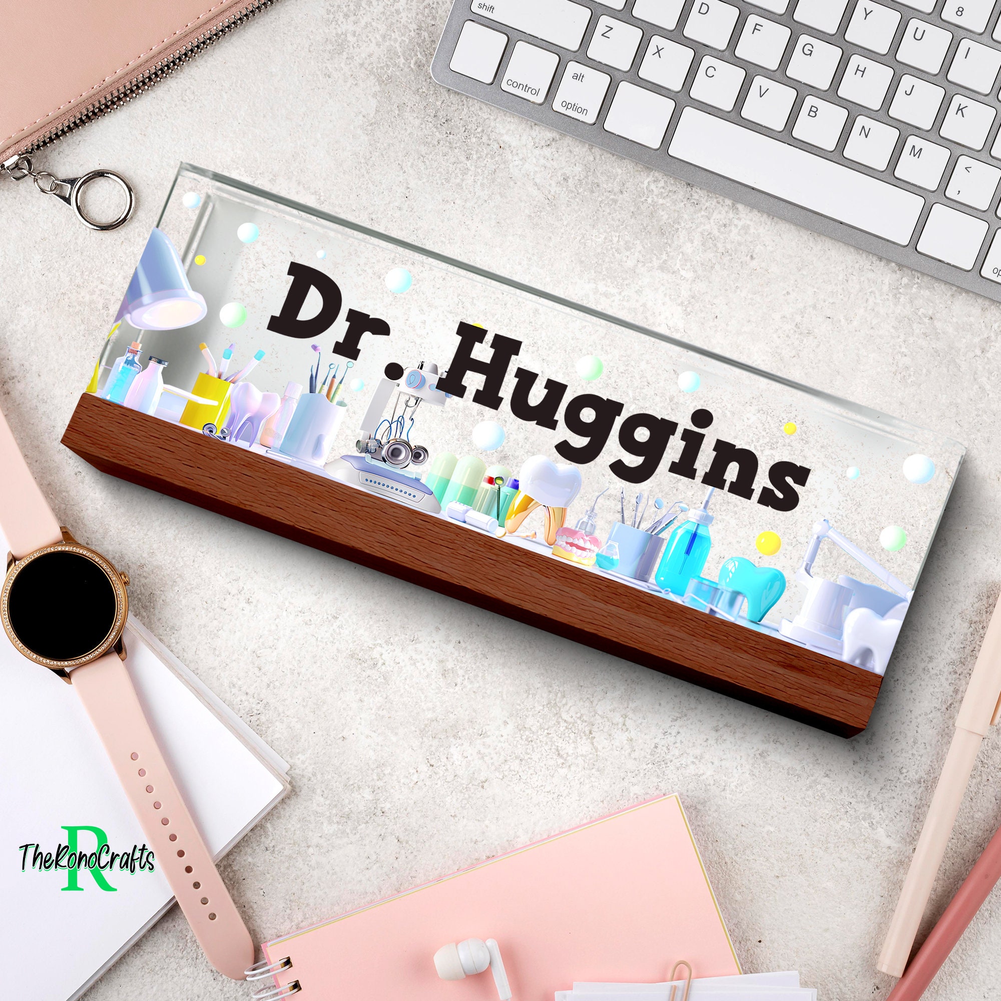 Personalized Dental Name Plate, Dentist Medical Physician Desk Name ...